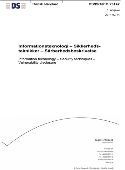DS/ISO/IEC 29147:2014 - Information technology - Security techniques ...
