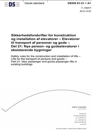 DS/EN 81-21 + A1:2012 - Safety rules for the construction and ...