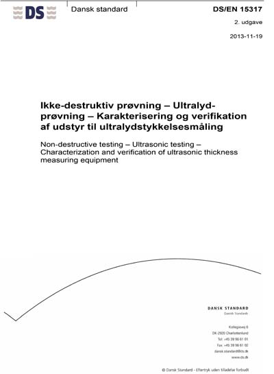 DS/EN 15317:2013 - Non-destructive testing - Ultrasonic testing ...