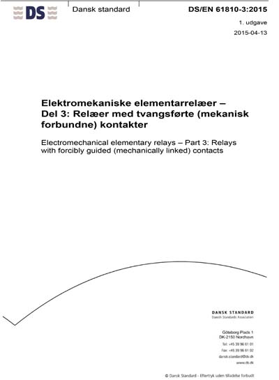 DS/EN 61810-3:2015 - Electromechanical elementary relays - Part 3 ...