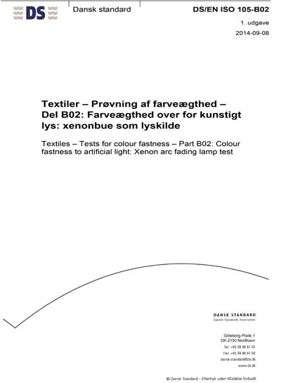 DS/EN ISO 105-B02:2014 - Textiles - Tests for colour fastness - Part ...