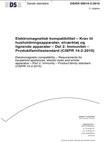 DS/EN 55014-2:2015 - Electromagnetic compatibility - Requirements for ...