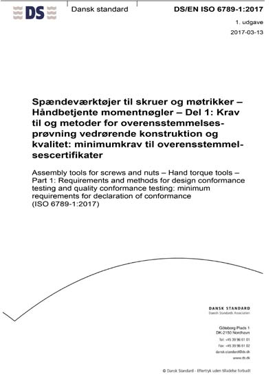 DS/EN ISO 6789-1:2017 - Assembly tools for screws and nuts - Hand ...