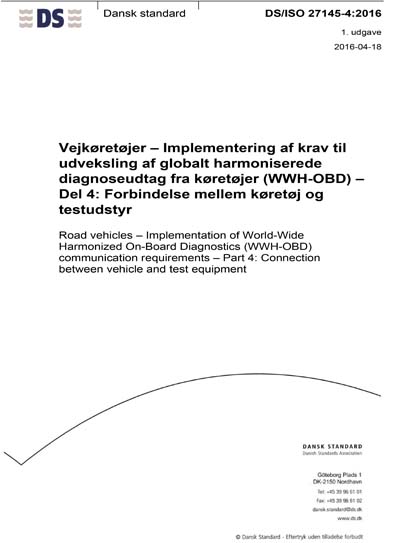 DS/ISO 27145-4:2016 - Road vehicles - Implementation of World-Wide ...