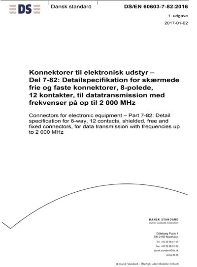 DS/EN 60603-7-82:2016 - Connectors for electronic equipment - Part 7-82 ...