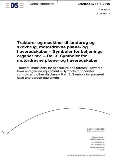DS/ISO 3767-3:2016 - Tractors, machinery for agriculture and forestry ...