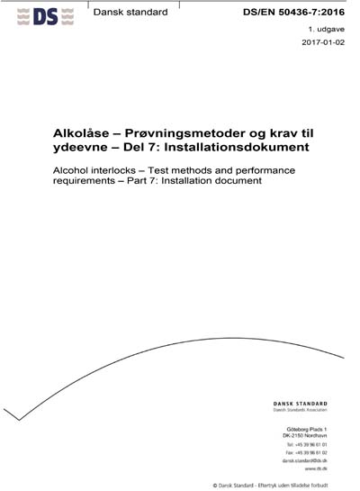DS/EN 50436-7:2016 - Alcohol interlocks - Test methods and performance ...
