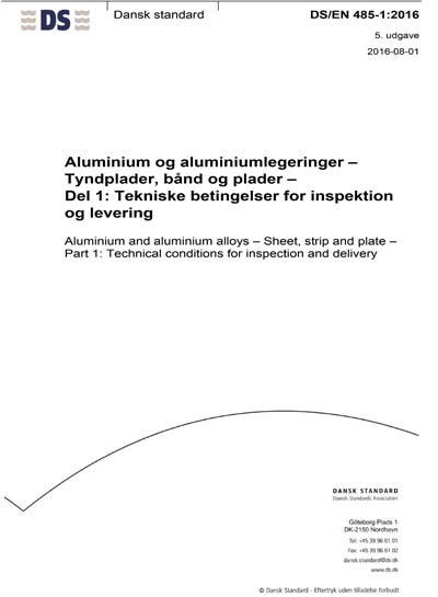 DS/EN 485-1:2016 - Aluminium and aluminium alloys û Sheet, strip and ...