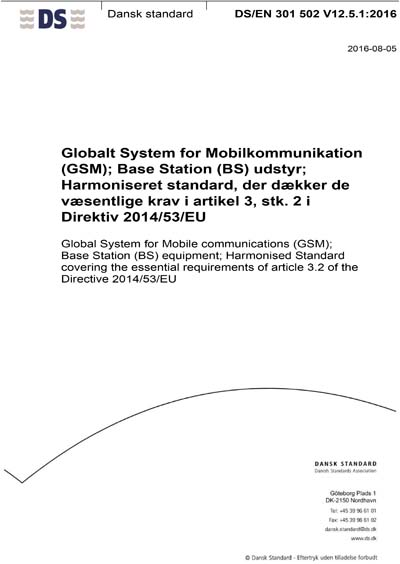 DS/EN 301 502 V12.5.1:2016 - Global System for Mobile communications ...