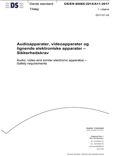 DS/EN 60065:2014/A11:2017 - Audio, video and similar electronic ...