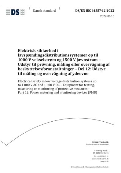 DS/EN IEC 61557-12:2022 - Electrical safety in low voltage distribution ...