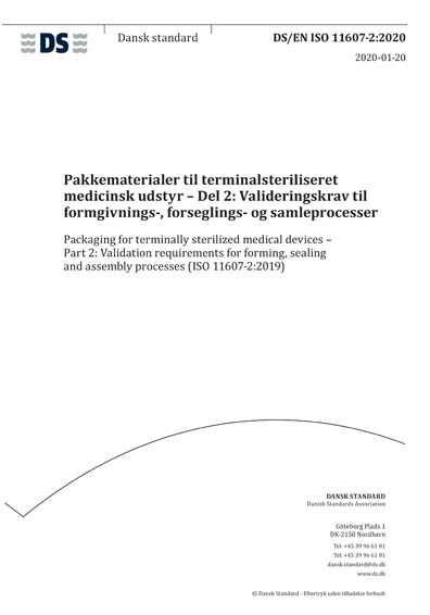 DS/EN ISO 11607-2:2020 - Packaging for terminally sterilized medical ...