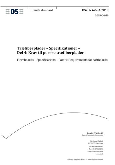 DS/EN 622-4:2019 - Fibreboards - Specifications - Part 4: Requirements ...