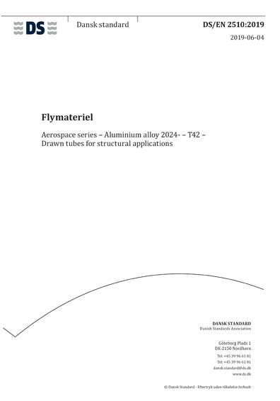 DS/EN 2510:2019 - Aerospace series - Aluminium alloy 2024- - T42 ...