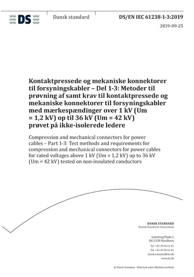DS/EN IEC 61238-1-3:2019 - Compression and mechanical connectors for ...