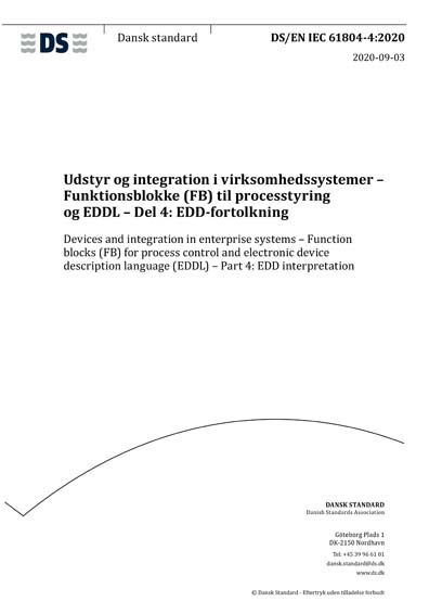 DS/EN IEC 61804-4:2020 - Devices and integration in enterprise systems ...