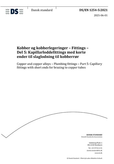DS/EN 1254-5:2021 - Copper and copper alloys - Plumbing fittings - Part ...