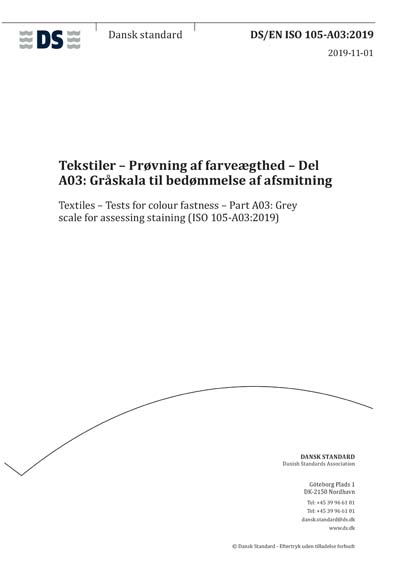 DS/EN ISO 105-A03:2019 - Textiles - Tests for colour fastness - Part ...