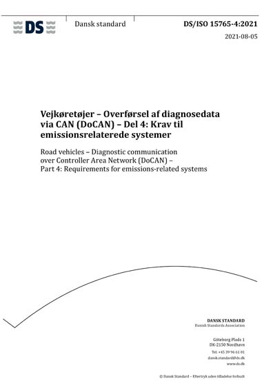 DS/ISO 15765-4:2021 - Road vehicles - Diagnostic communication over ...