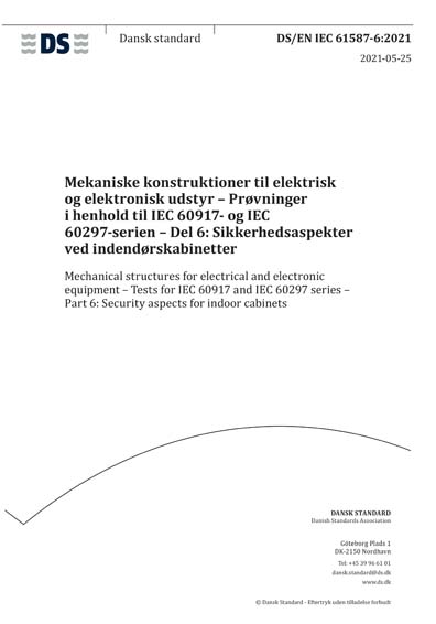 DS/EN IEC 61587-6:2021 - Mechanical structures for electrical and ...