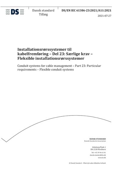 DS/EN IEC 61386-23:2021/A11:2021 - Conduit systems for cable management ...