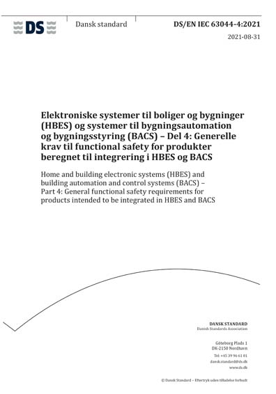 DS/EN IEC 63044-4:2021 - Home and building electronic systems (HBES ...