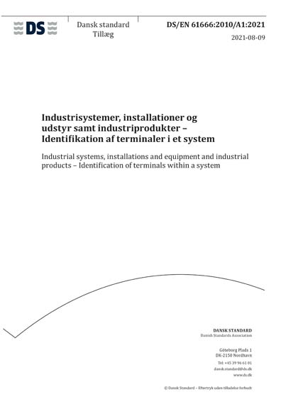 DS/EN 61666:2010/A1:2021 - Industrial systems, installations and ...