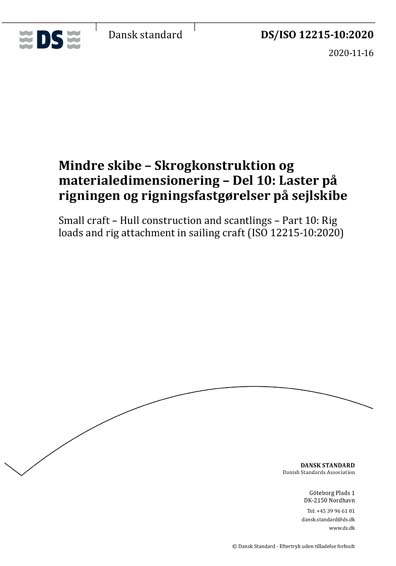 DS/ISO 12215-10:2020 - Small craft - Hull construction and scantlings ...