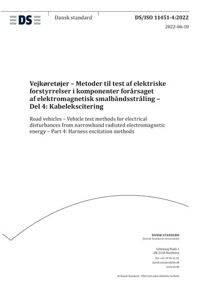 DS/ISO 11451-4:2022 - Road vehicles - Vehicle test methods for ...