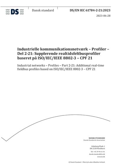 DS/EN IEC 61784-2-21:2023 - Industrial networks - Profiles - Part 2-21 ...