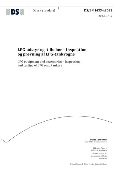 DS/EN 14334:2023 - LPG equipment and accessories - Inspection and ...