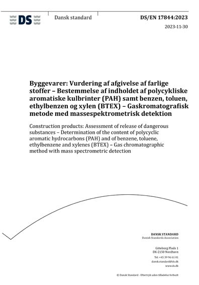 DS/EN 17844:2023 - Construction products: Assessment of release of ...