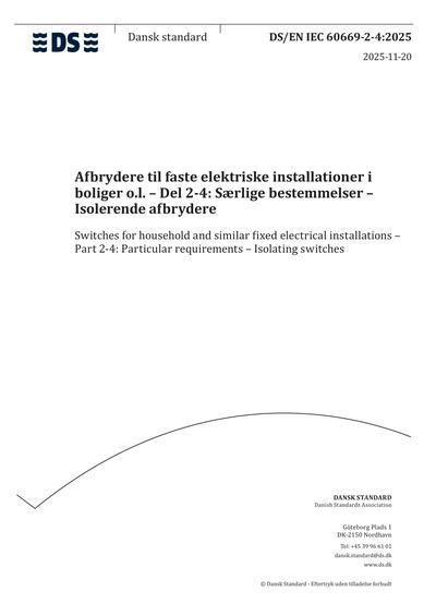 DS/EN IEC 60669-2-4:2025 - Switches for household and similar fixed ...