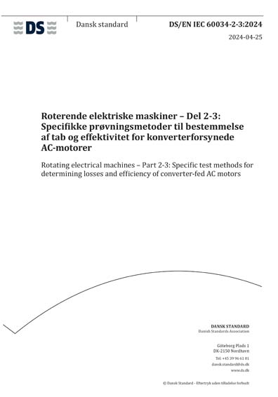 DS/EN IEC 60034-2-3:2024 - Rotating electrical machines - Part 2-3 ...