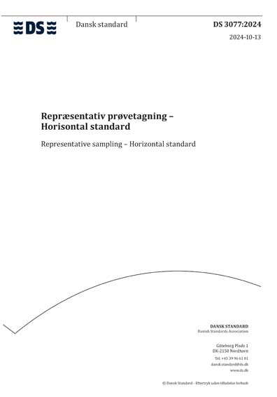 DS 3077:2024 - Representative sampling - Horizontal standard