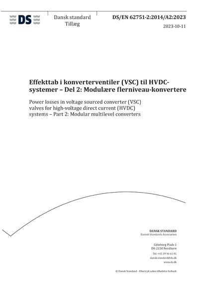 DS/EN 62751-2:2014/A2:2023 - Power losses in voltage sourced converter ...