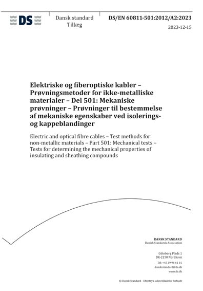 DS/EN 60811-501:2012/A2:2023 - Electric and optical fibre cables - Test ...
