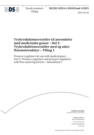 DS/ISO 10524-1:2018/Amd 1:2023 - Pressure regulators for use with ...