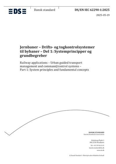 DS/EN IEC 62290-1:2025 - Railway applications - Urban guided transport ...
