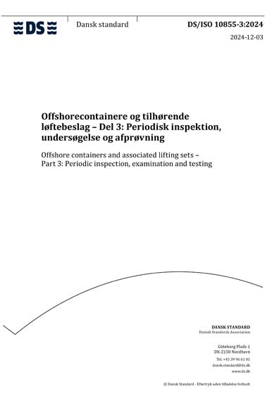 DS/ISO 10855-3:2024 - Offshore containers and associated lifting sets ...