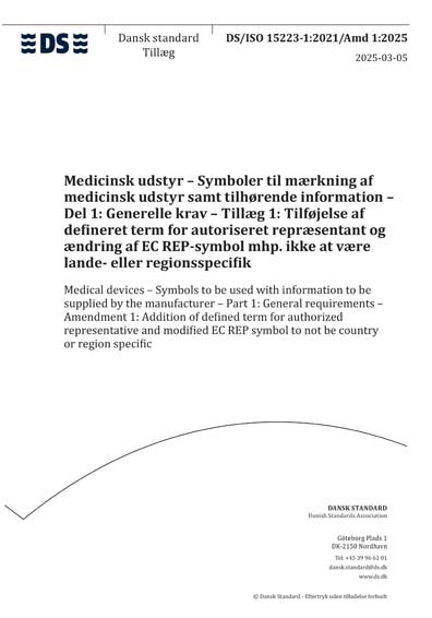 DS/ISO 15223-1:2021/Amd 1:2025 - Medical devices - Symbols to be used ...