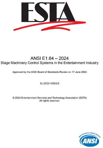 ANSI E1.64-2024 - Stage Machinery Motion Control