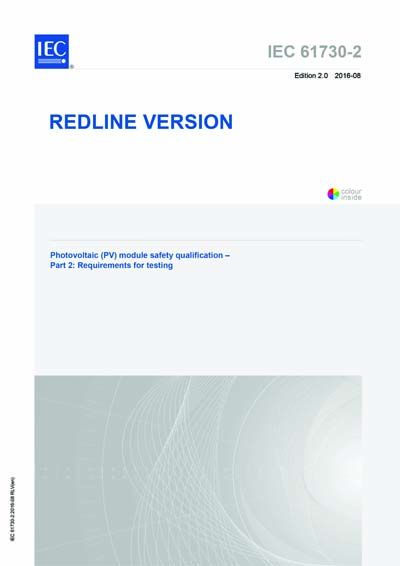 S+ IEC 61730-2 Ed. 2.0 en:2016 (Redline version) - Photovoltaic (PV ...