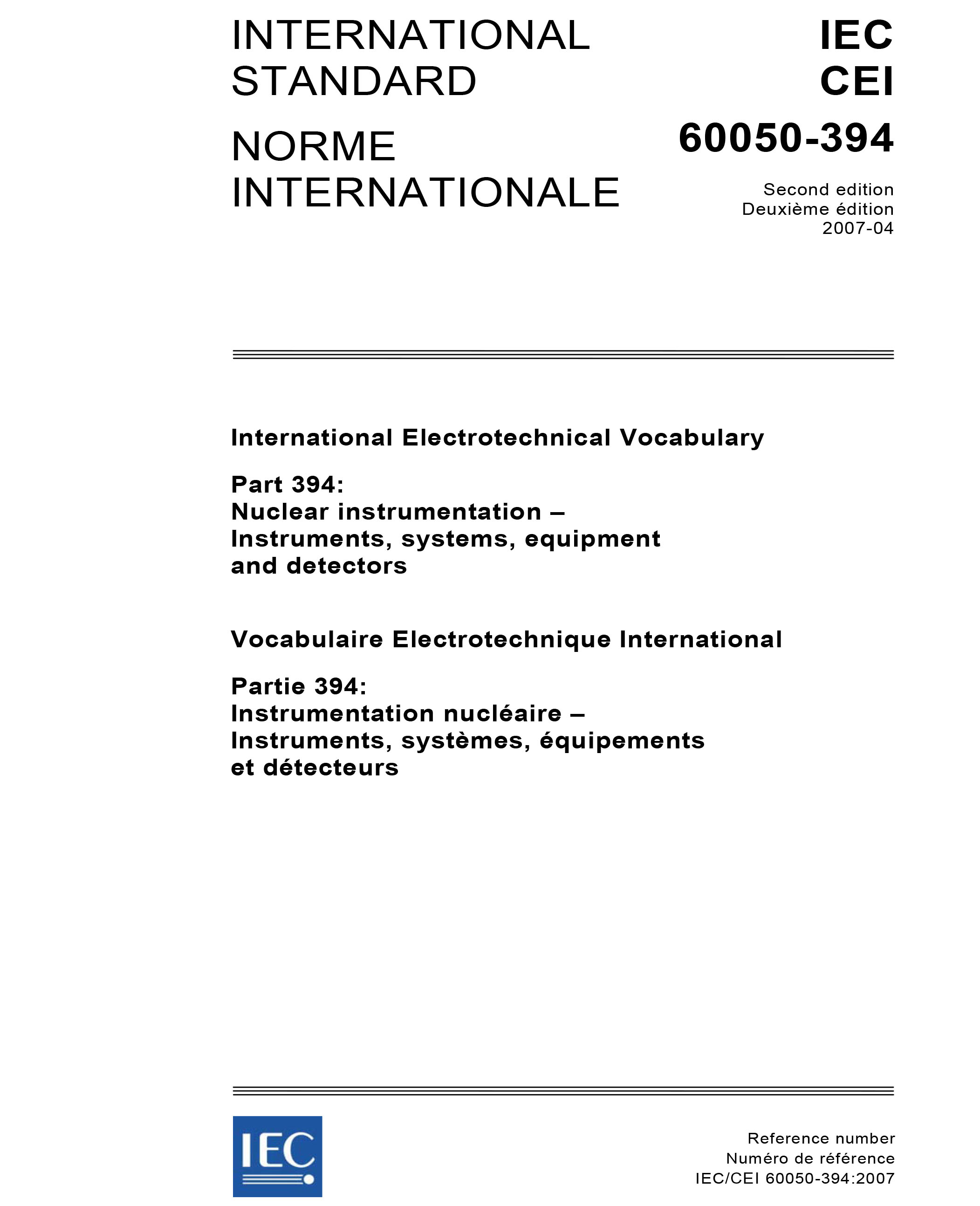 IEC 60050-394 Ed. 2.0 b:2007 - "International Electrotechnical ...