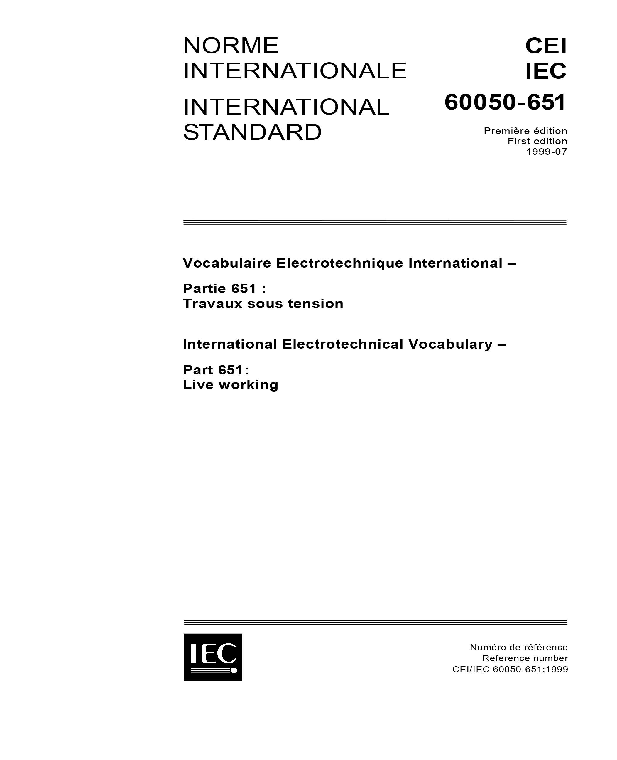 IEC 60050-651 Ed. 1.0 b:1999 - International Electrotechnical ...