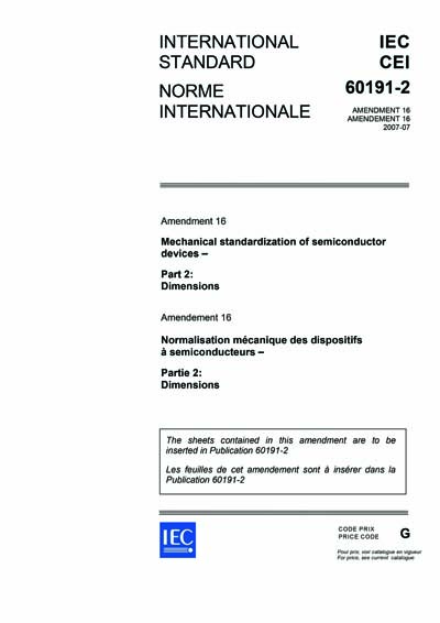 IEC 60191-2 Amd.16 Ed. 1.0 b:2007 - Amendment 16 - Mechanical ...