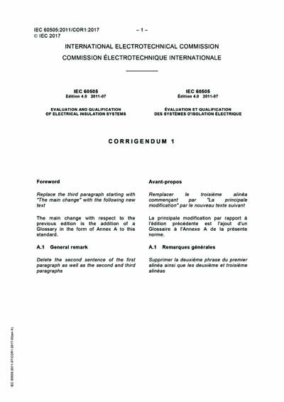 IEC 60505 Ed. 4.0 b cor.1:2017 - Corrigendum 1 - Evaluation and ...