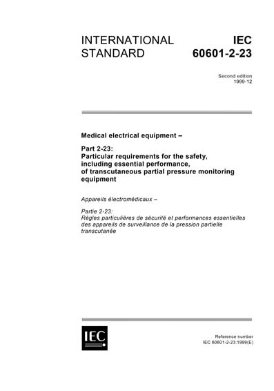 IEC 60601-2-23 Ed. 2.0 en:1999 - Medical electrical equipment - Part 2 ...