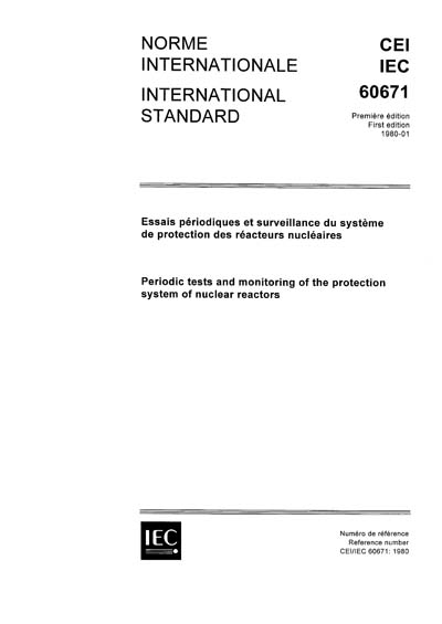 IEC 60671 Ed. 1.0 b:1980 - Periodic tests and monitoring of the ...