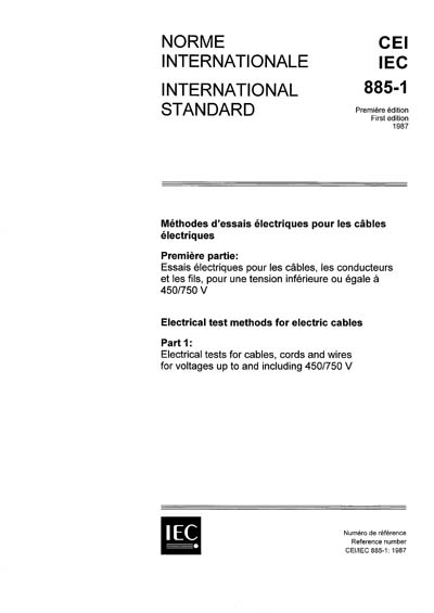 IEC 60885-1 Ed. 1.0 b:1987 - Electrical test methods for electric ...